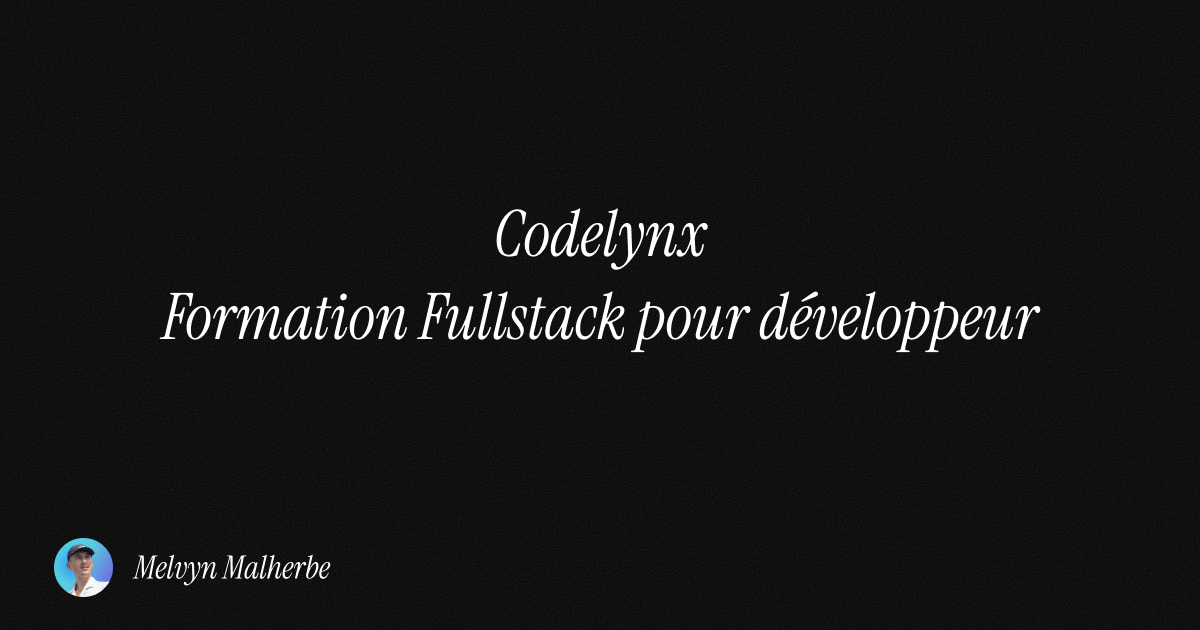 Codelynx - Formation développeur